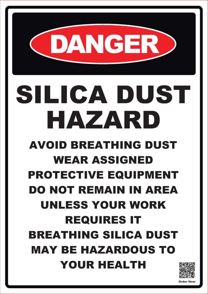 Danger Sign - Silica Dust Hazard Avoid Breathing - Independent EHS